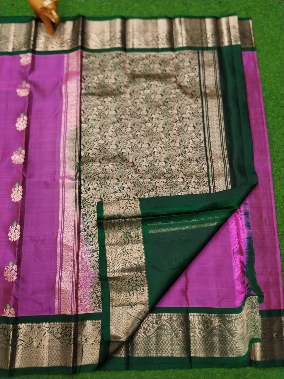 Uppada Pattu Saree with Kanchi Border & Big Bhuta Meena Work | Rich ...