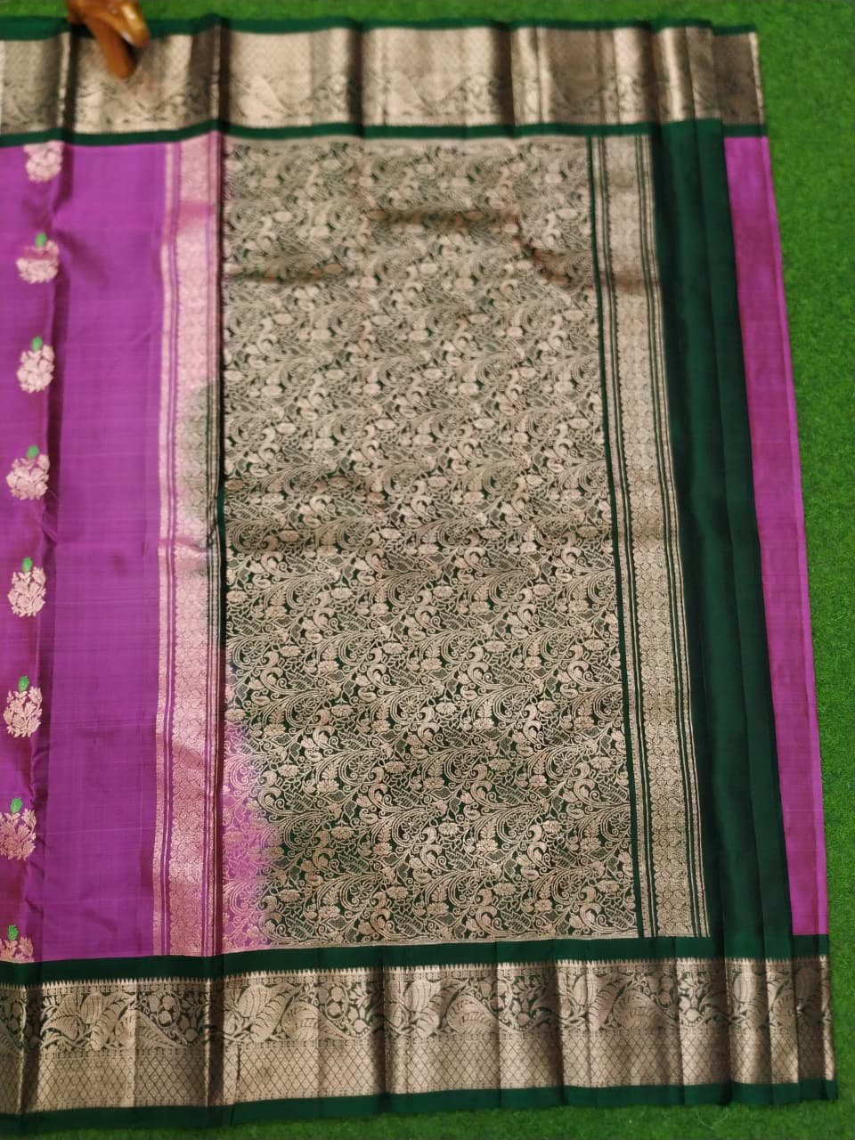 Uppada Pattu Saree with Kanchi Border & Big Bhuta Meena Work | Rich ...