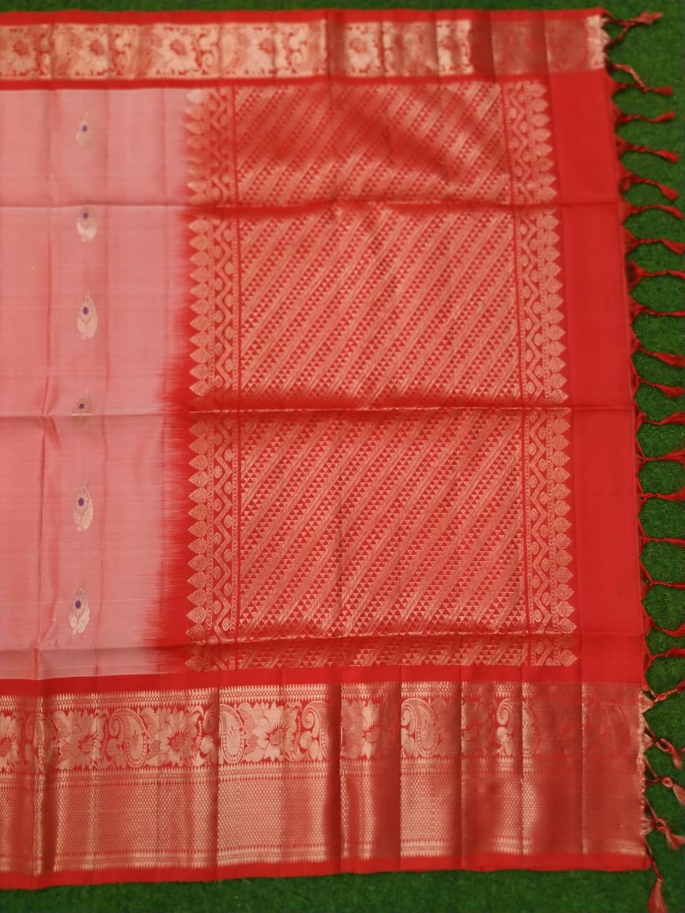Uppada Pattu Saree with Kanchi Border & Big Bhuta Meena Work | Rich ...